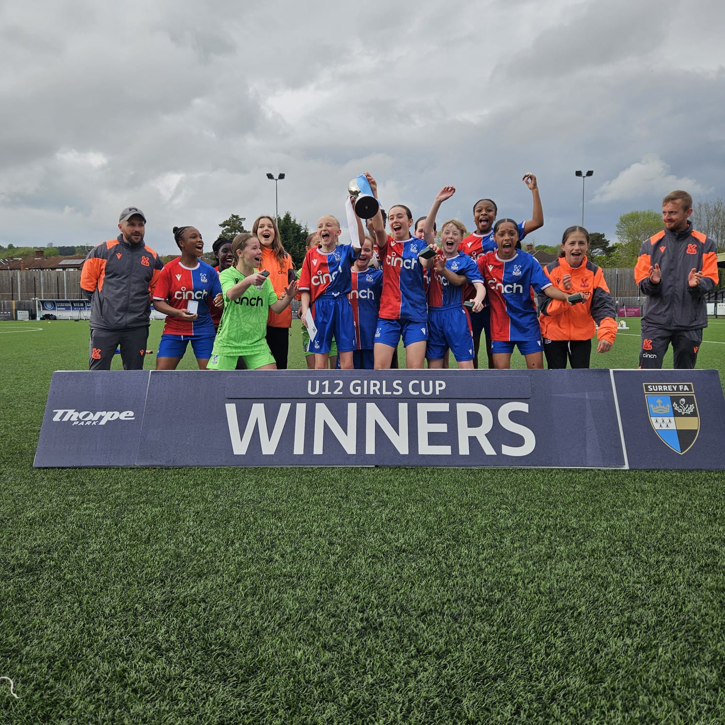 Crystal Palace win the Thorpe Park U12 Girls County Cup - Surrey FA