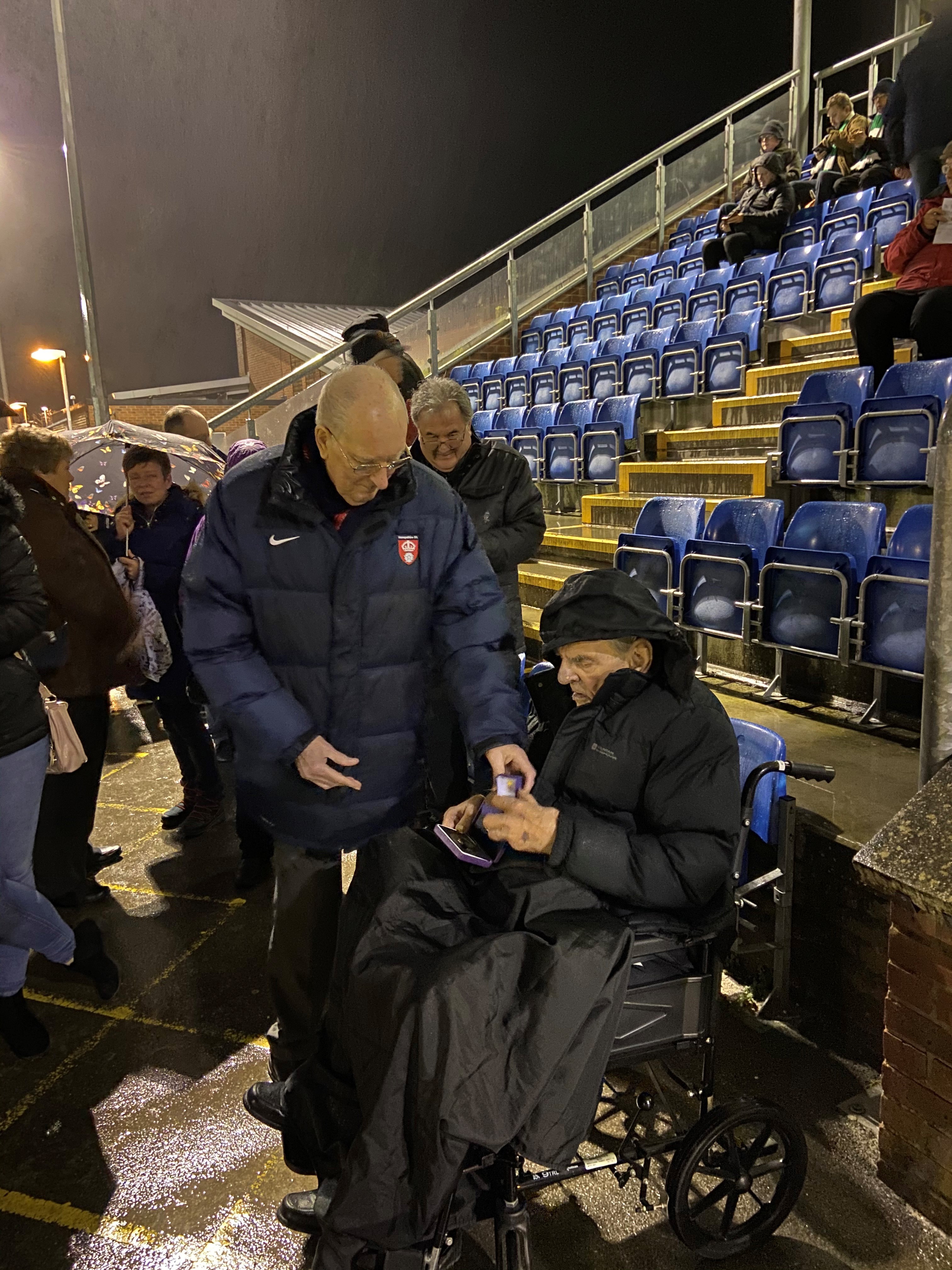 Derek Harris received the FA Long Service Award - Hampshire FA