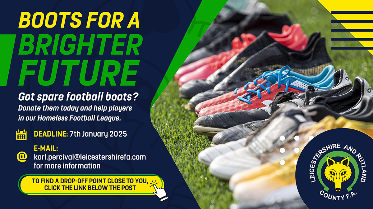 Donate Your Old Football Boots - Leicestershire & Rutland County FA