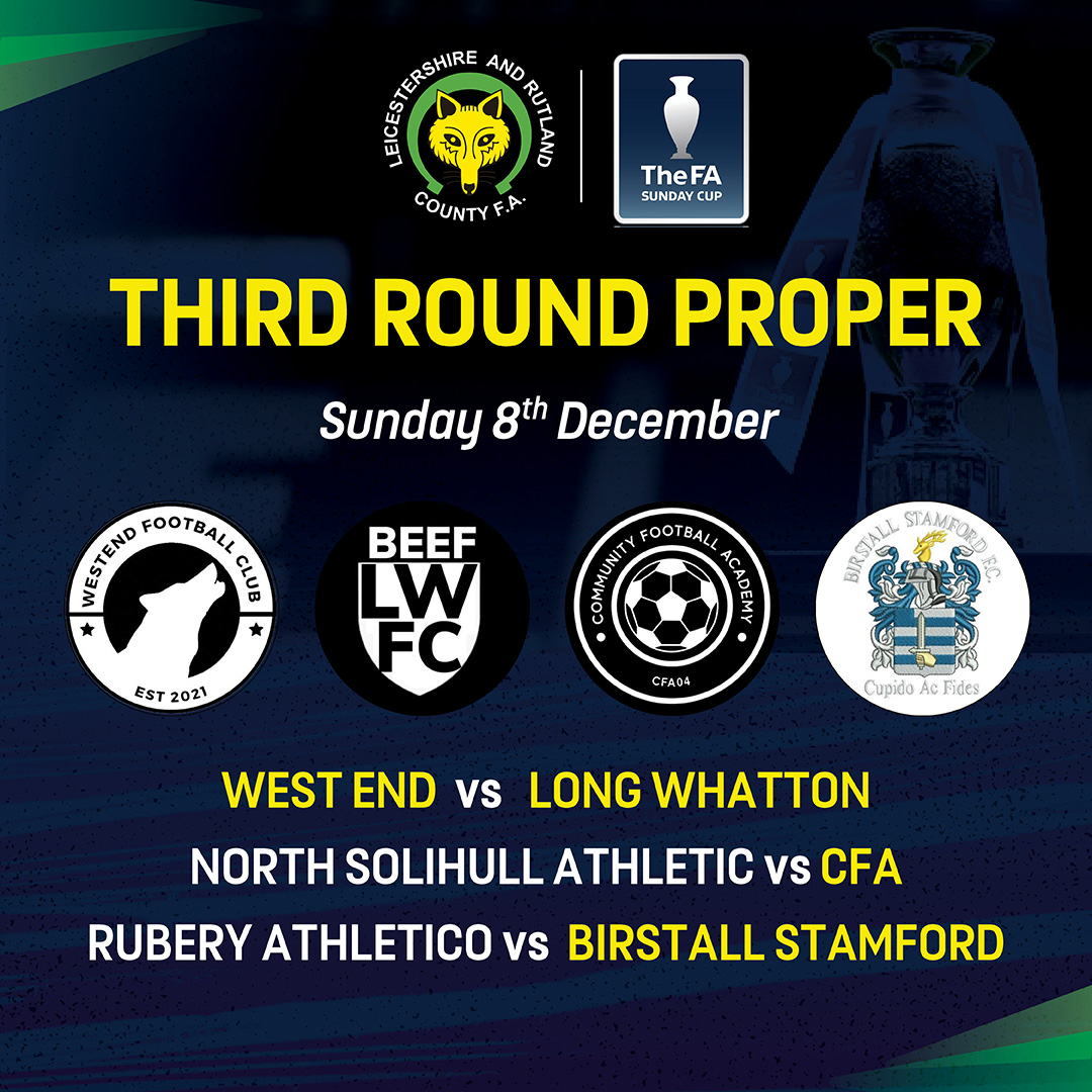 FA Sunday Cup Third Round Preview - Leicestershire & Rutland County FA
