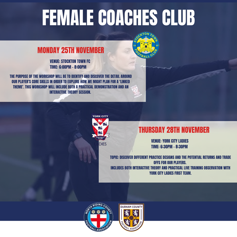Female Coach Development Group - North Riding FA
