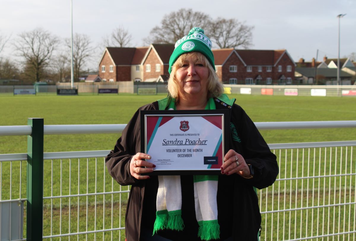 Sandra is shocked to win monthly award - Suffolk FA