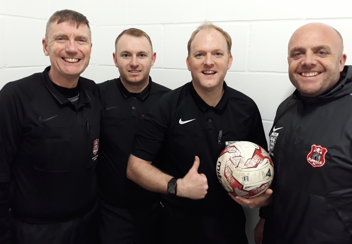 Referees join online for televised game - Suffolk FA