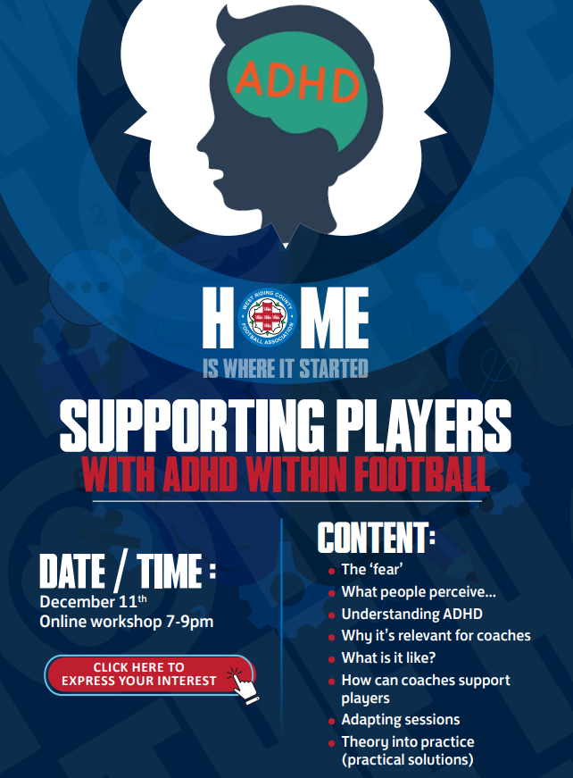 Supporting players with ADHD within football