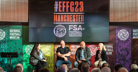 FA Chair Debbie Hewitt MBE attends the European Football Fans Congress ...