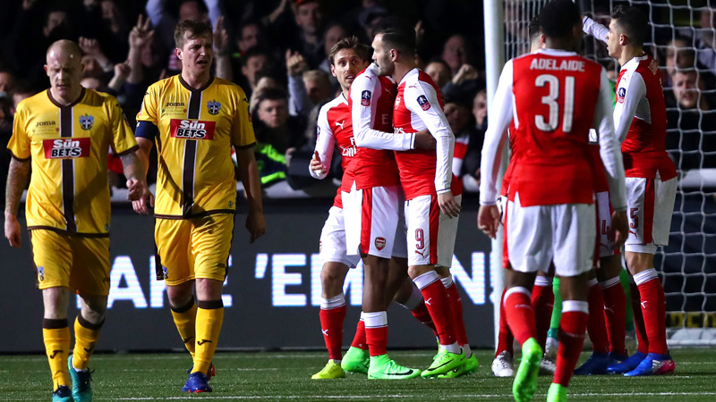 Emirates FA Cup report: Sutton United 0-2 Arsenal