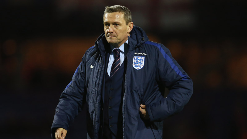 England Under-21s boss Aidy Boothroyd during his side's 4-0 win over ...