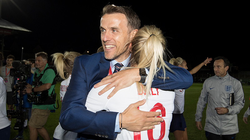 Phil Neville delights in Wales display