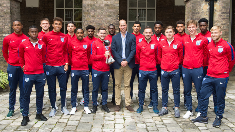 England's U20 World Cup winning squad meet HRH The Duke of Cambridge at ...