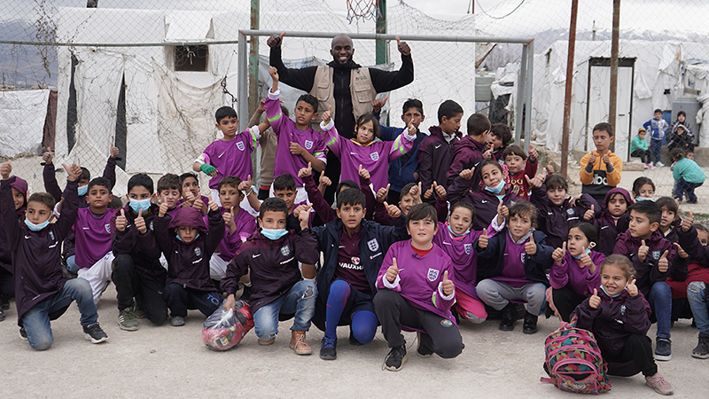 The FA and Syria Relief distribute football kit and equipment to ...