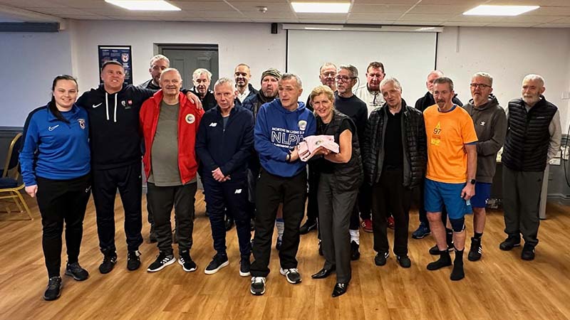 Debbie Hewitt visits Liverpool-based walking football team for people ...