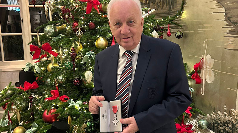 Former FA Board member Jack Pearce receives MBE at Buckingham Palace