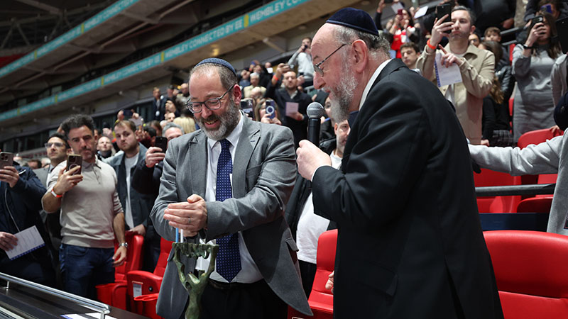 The FA hosted a Chanukah event at Wembley in December 2025