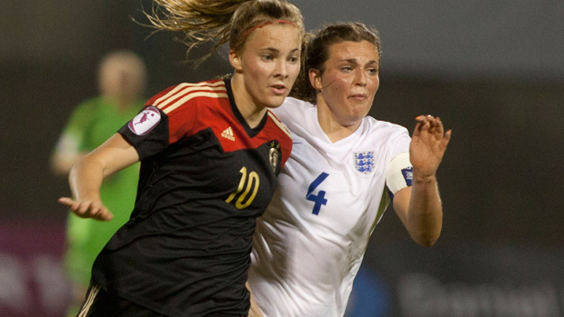 Jodie Brett and Caitlin Leach in UEFA's star team